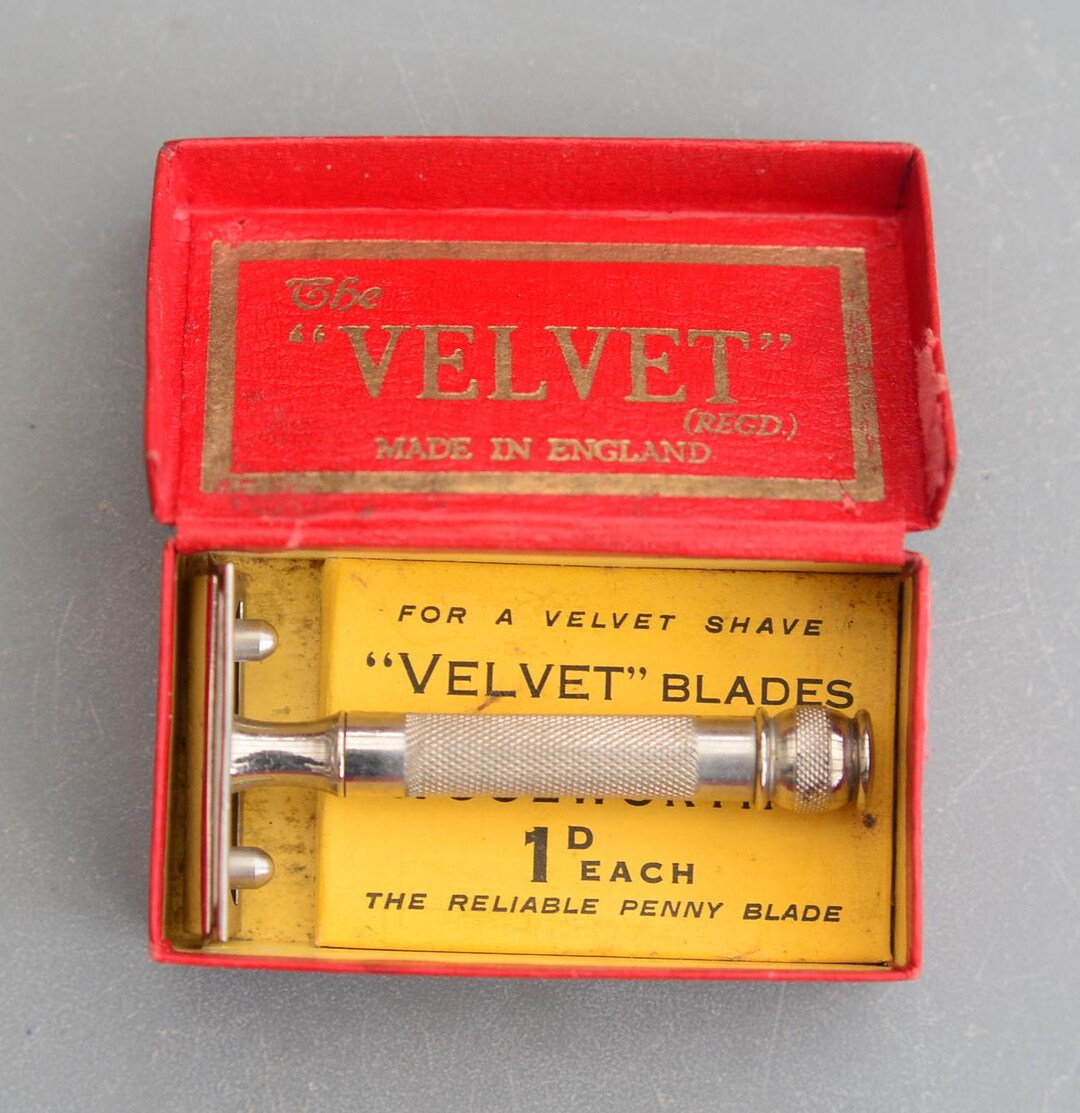 Vintage VELVET Double Edge Safety Razor Made in England Patent No ...