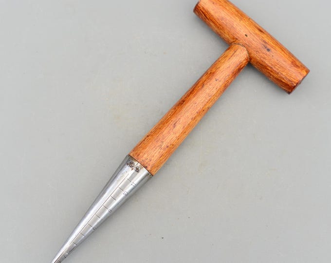 Vintage Iron Wood Dibber Planting Tool Gardening Farming Smallholding ...