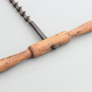Vintage Rare W.marples & Sons Wooden Handle Large Auger Hand Drill ...