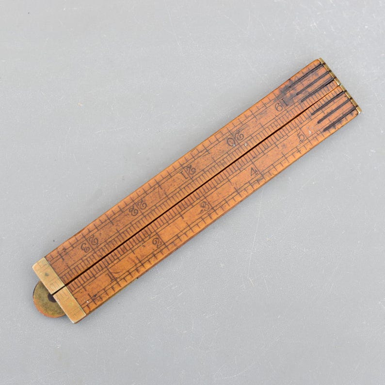Vintage Rare J.mc MAHON London Boxwood & Brass Folding Ruler 24'' - Etsy