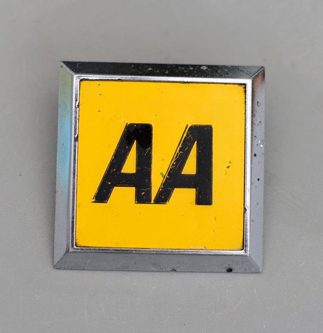 Vintage Square AA Car Badge 1970's Members Grille Badge - Etsy