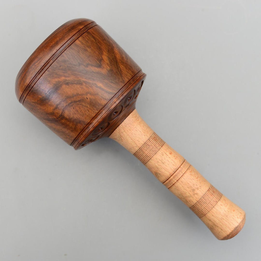 Vintage Lignum Vitae Wooden Mallet 1000g Carving Carpentry Stone Masons ...