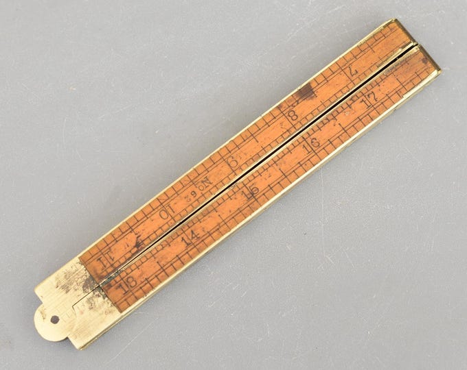 Vintage Rare STANLEY Rule & Level USA No 62 Boxwood Brass Folding Ruler ...