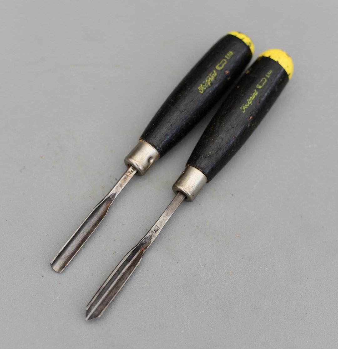 Set 2 Vintage Footprint England Gouge Carving Chisels - Etsy