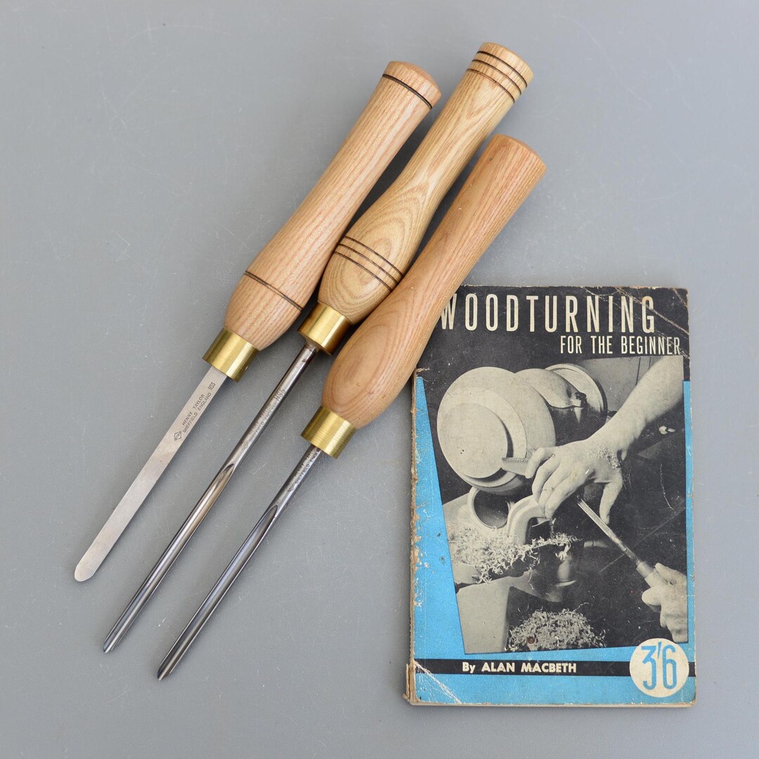 3 Vintage Henry Taylor Sheffield England Diamic HS5 HSS Woodturning ...