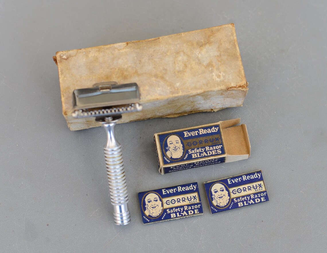 Vintage Ever Ready Travel Safety Razor Set Made in England - Etsy