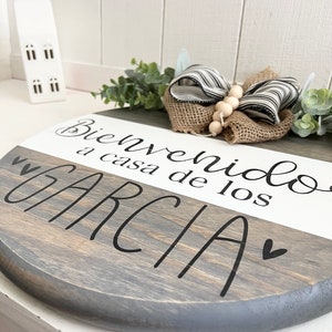 Personalized Bienvenidos Spanish Door Hanger: Realtor Closing Gift - Etsy