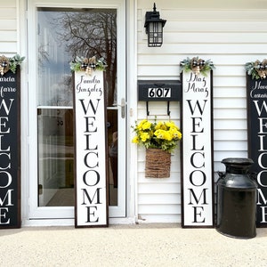 Personalized Welcome Porch Sign Entryway Family Name Sign - Etsy