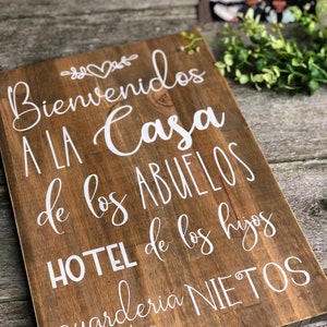 Personalized Grandparent's House Wooden Sign: Abuelos Gift - Etsy