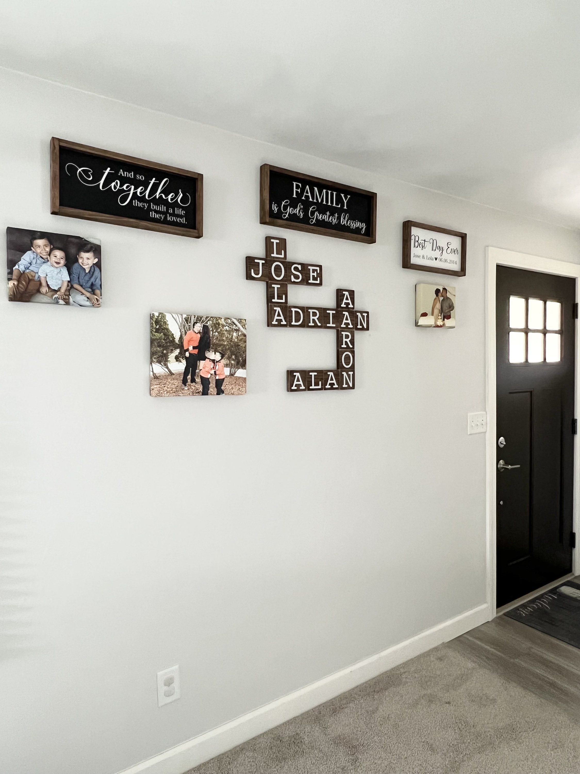 Scrabble Letter Tiles: Painted Wood Blocks, Wall Gallery Decor - Etsy