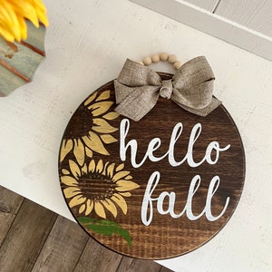 Home Sweet Home Sunflower Door Hanger | Sunflower Door Sign | Hello ...