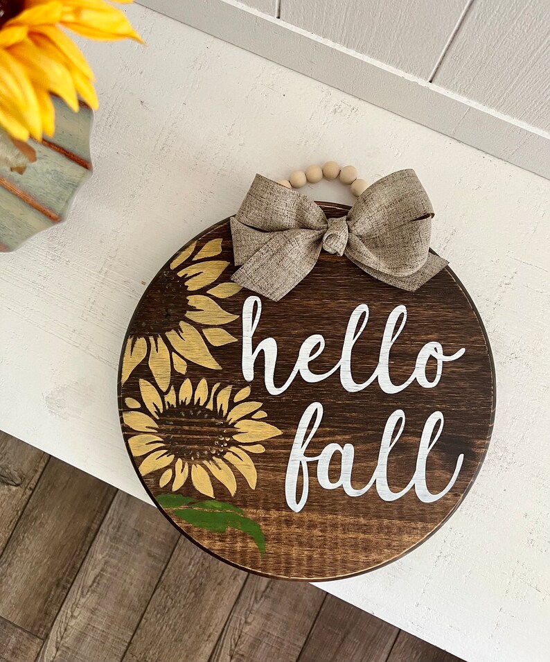 Home Sweet Home Sunflower Door Hanger Sunflower Door Sign - Etsy