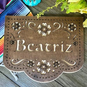 Custom Papel Picado Wood Family Name Plaque - Etsy