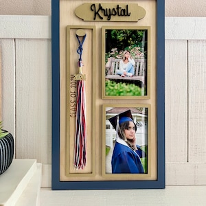 Personalized Graduation Picture Frame: Tassel & Photo Holder, Class of ...