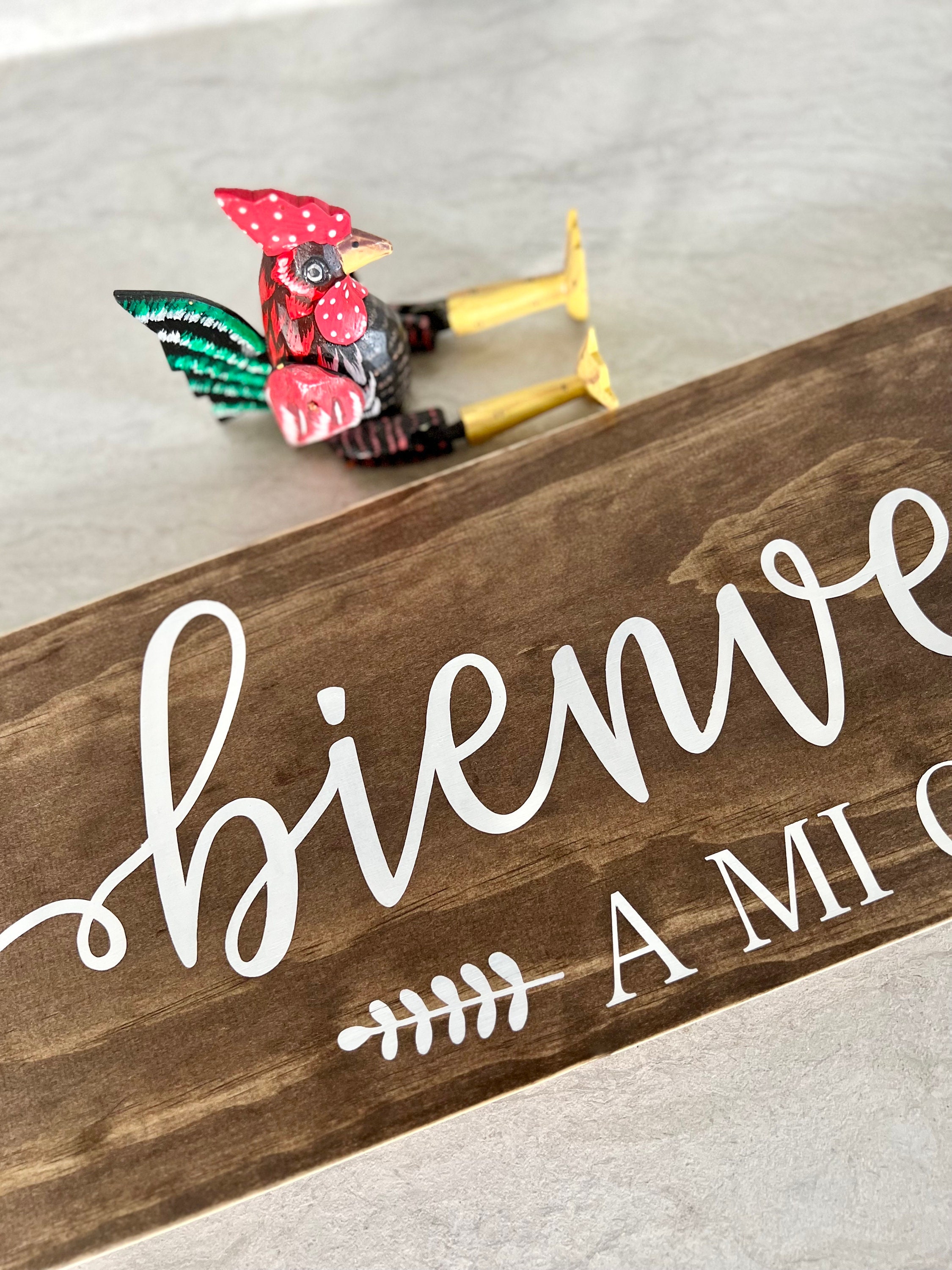 Bienvenidos a Mi Cocina Wood Sign: Hand Painted Spanish Kitchen Decor ...