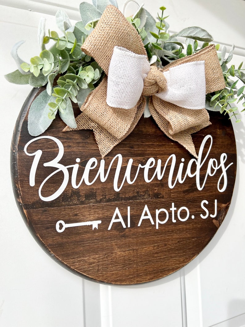 Spanish Welcome Door Hanger Bienvenidos A La Casa De - Etsy