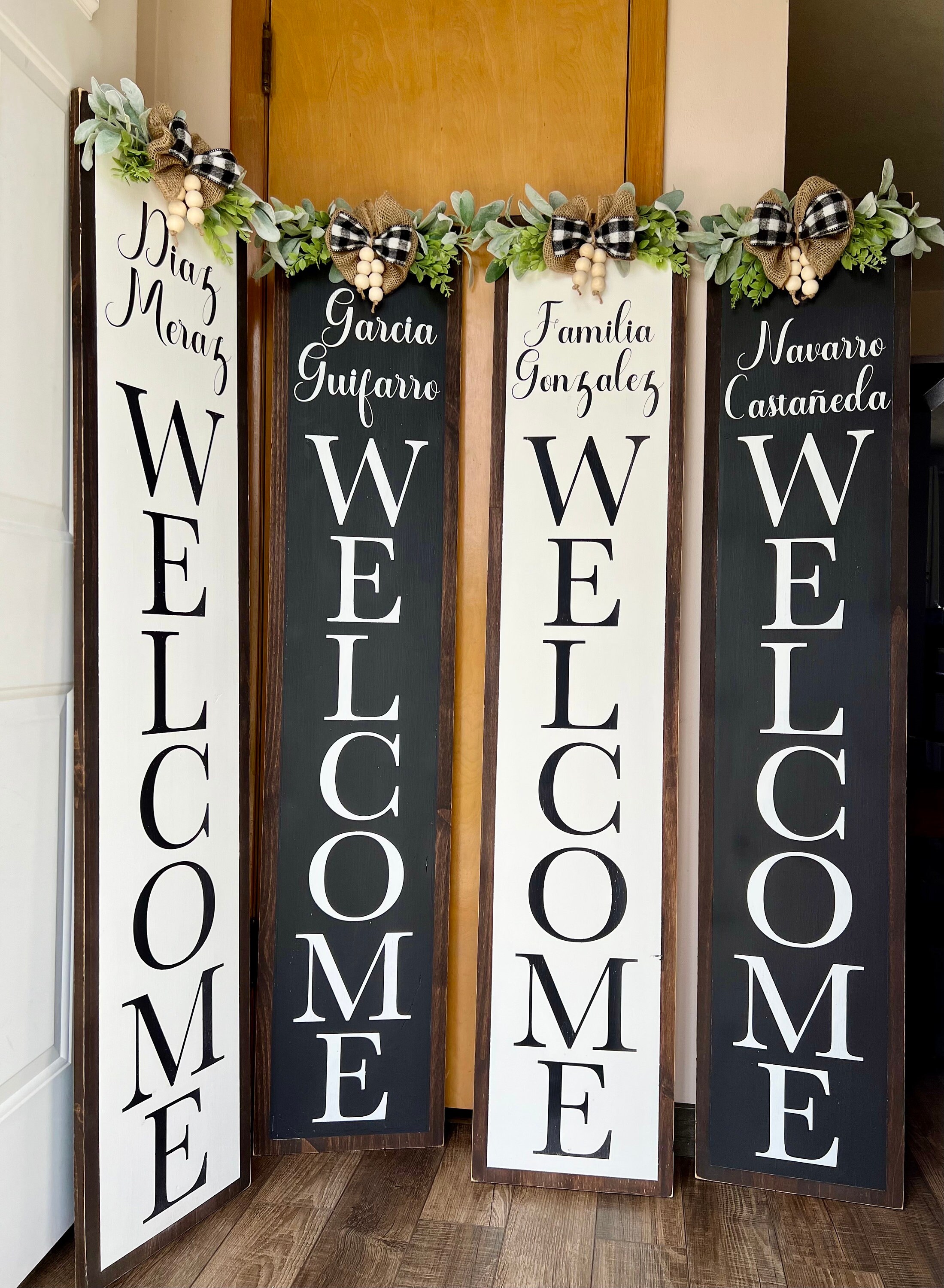 Personalized Welcome Porch Sign Entryway Family Name Sign - Etsy