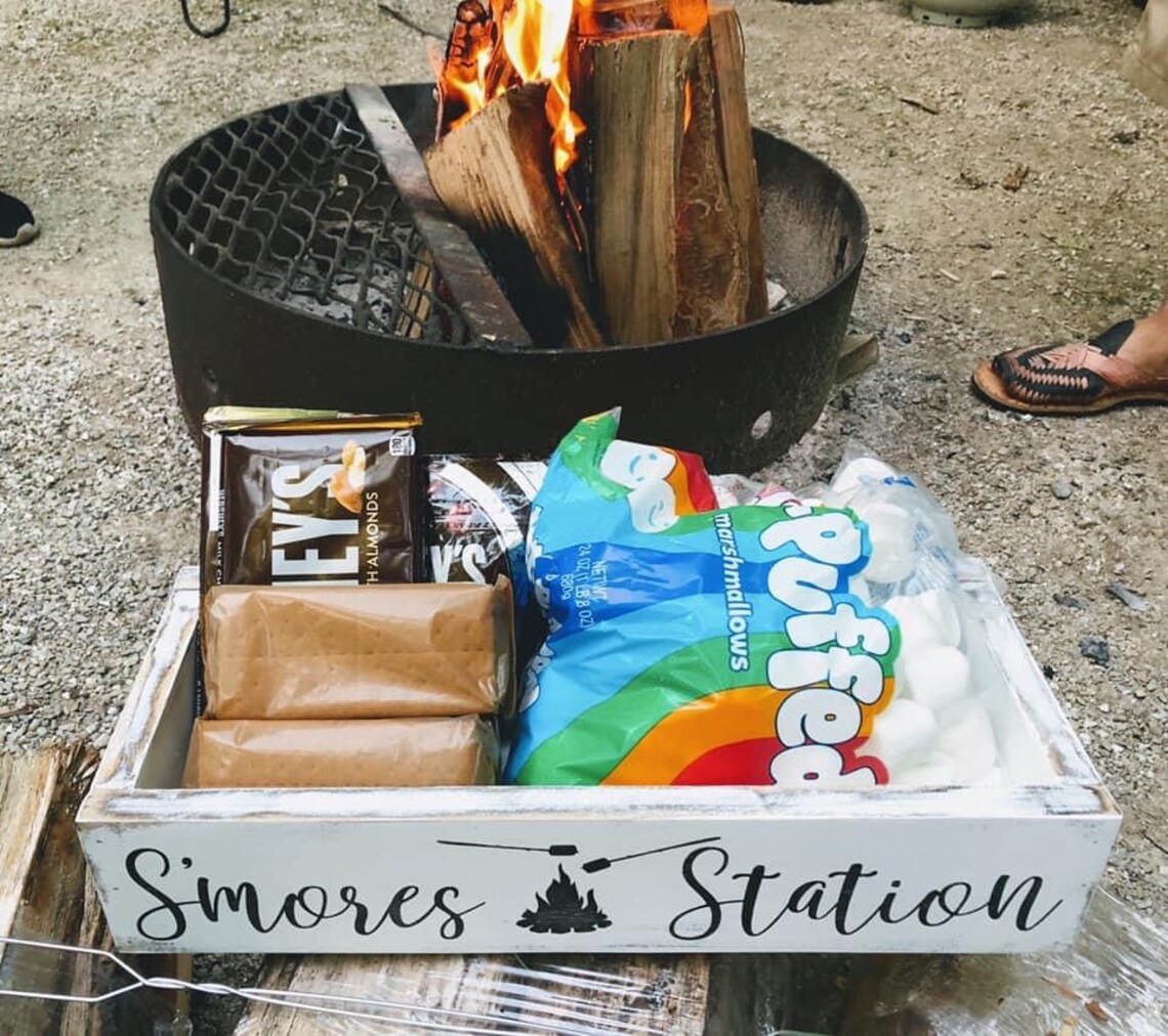 Smores Station Wood Box Smores Storage Box Camping - Etsy