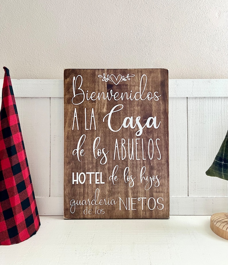 Personalized Grandparent's House Wooden Sign: Abuelos Gift - Etsy