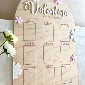 One Year Milestone Board | My First Year Photo Frame | Year One ...