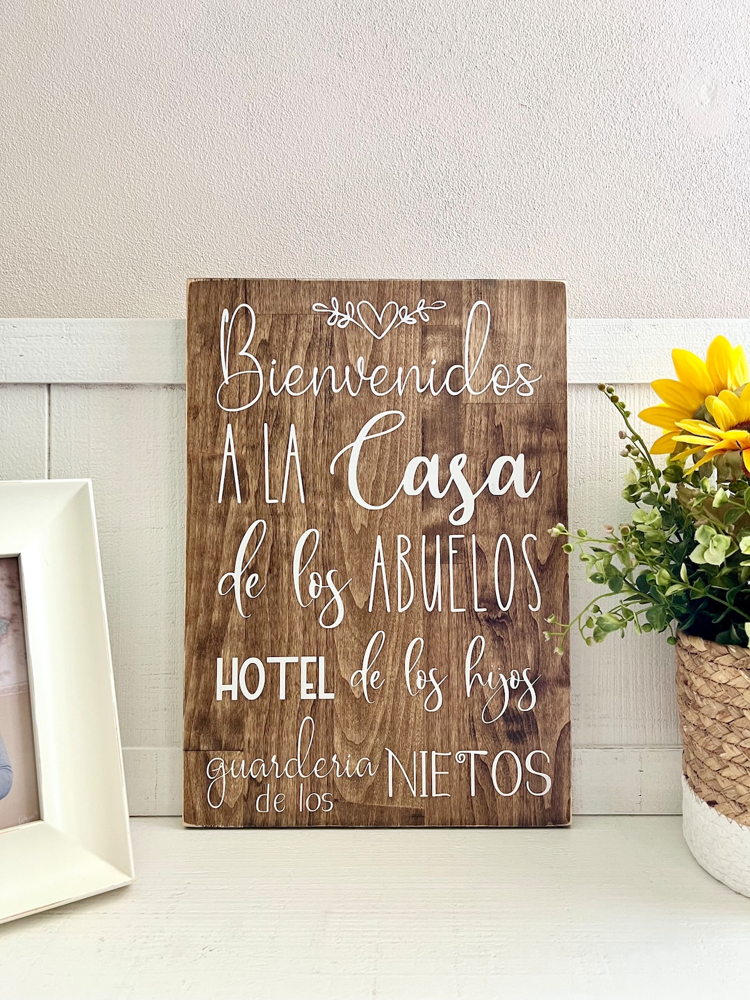 Personalized Grandparent's House Wooden Sign: Abuelos Gift - Etsy