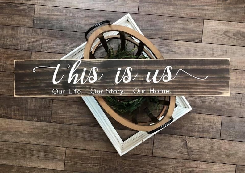 Hand Painted Family Wood Sign: Farmhouse Style Plaque (30”x5.5”) - Etsy