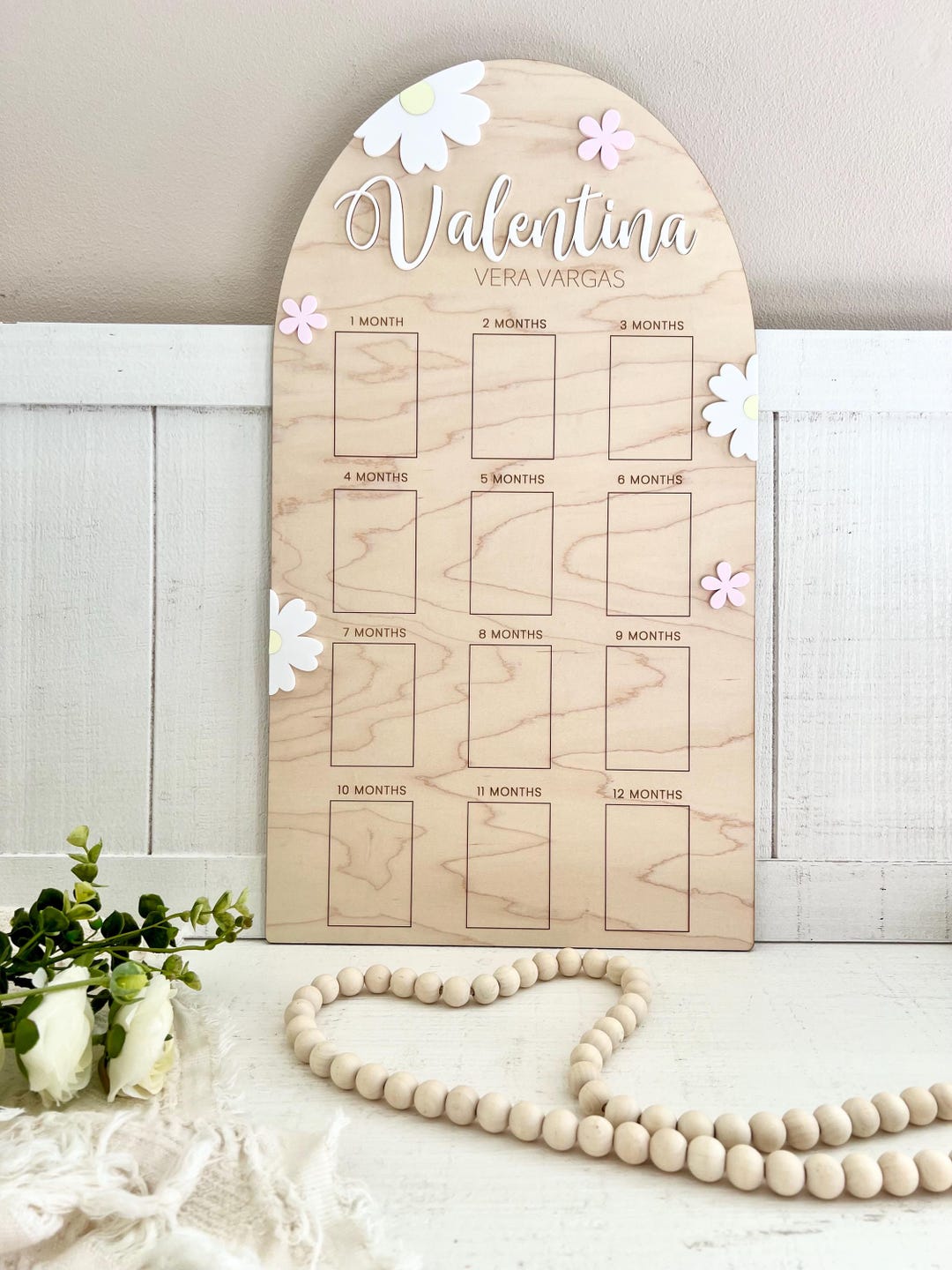 One Year Milestone Board | My First Year Photo Frame | Year One ...