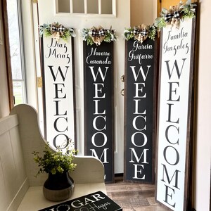 Personalized Welcome Porch Sign Entryway Family Name Sign - Etsy