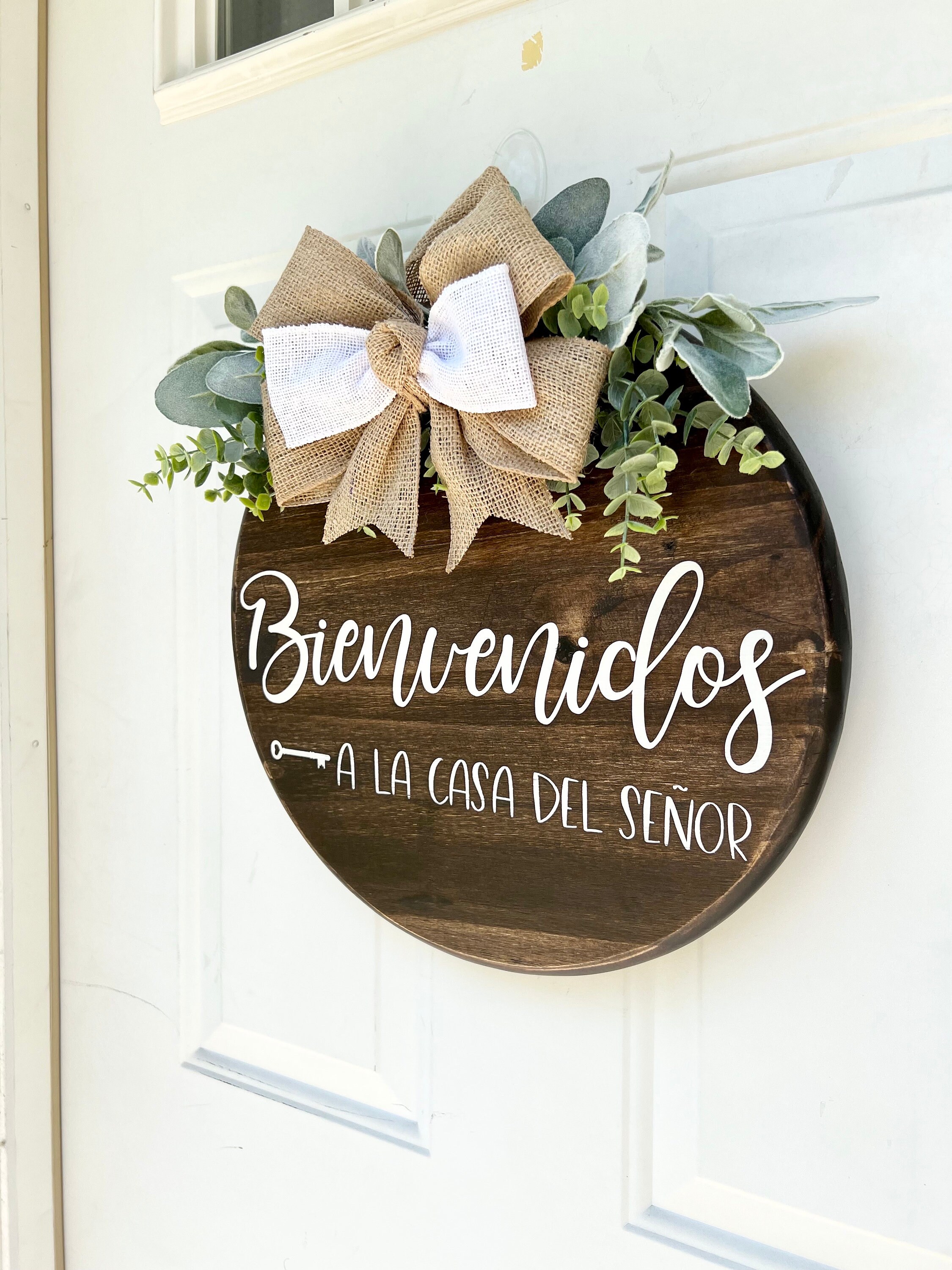 Spanish Welcome Door Hanger Bienvenidos A La Casa De - Etsy