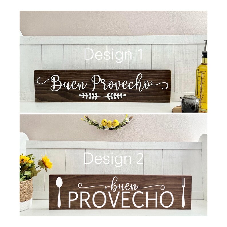 Buen Provecho Wood Sign: Spanish Kitchen Decor, Gift for Mom - Etsy