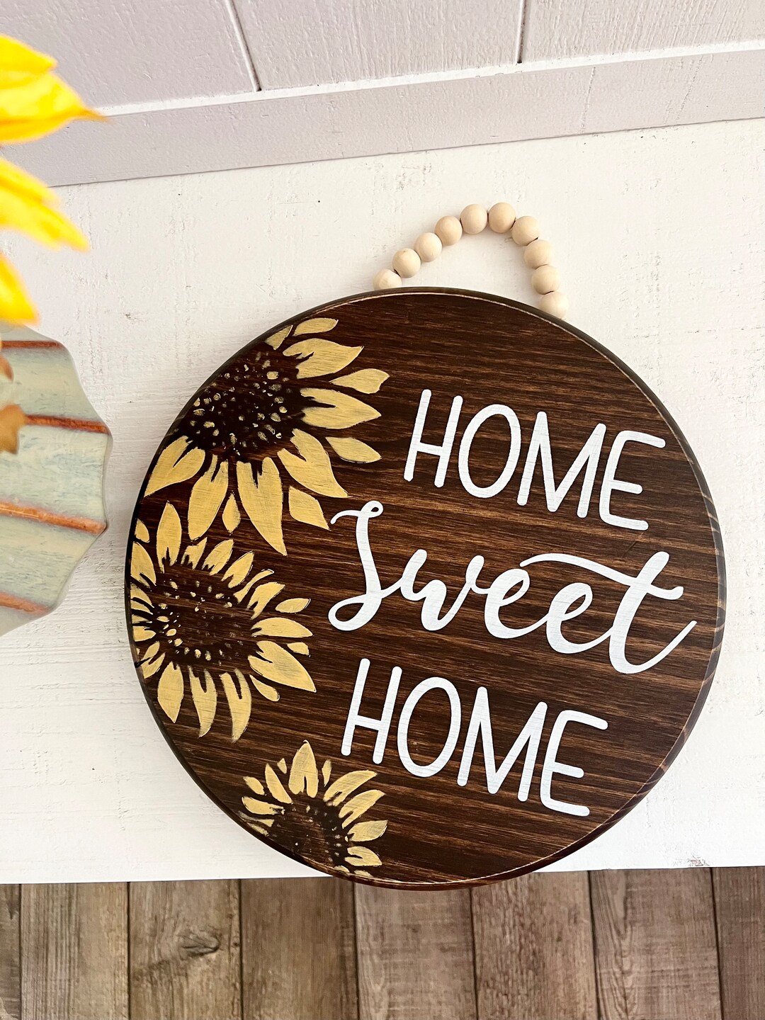 Home Sweet Home Sunflower Door Hanger | Sunflower Door Sign | Hello ...
