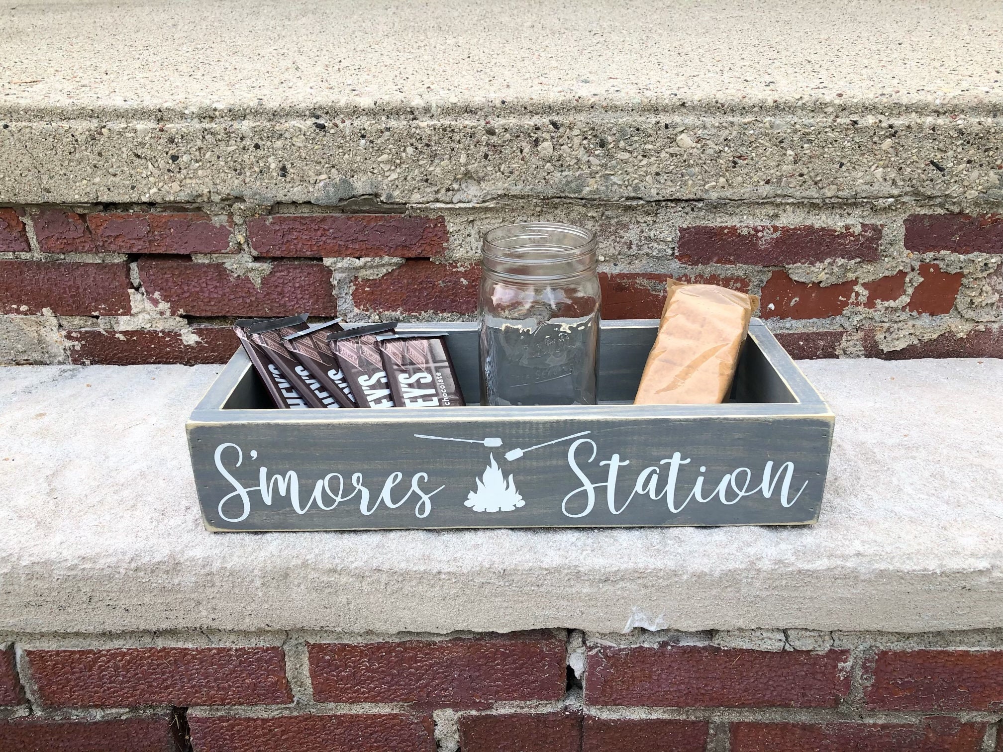 Smores Station Wood Box Smores Storage Box Camping - Etsy