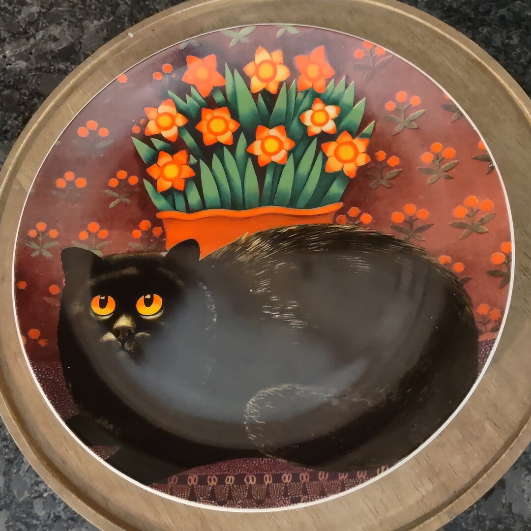 Dominic Collectible Cat Plate by Studio 56 Martin Leman - Etsy