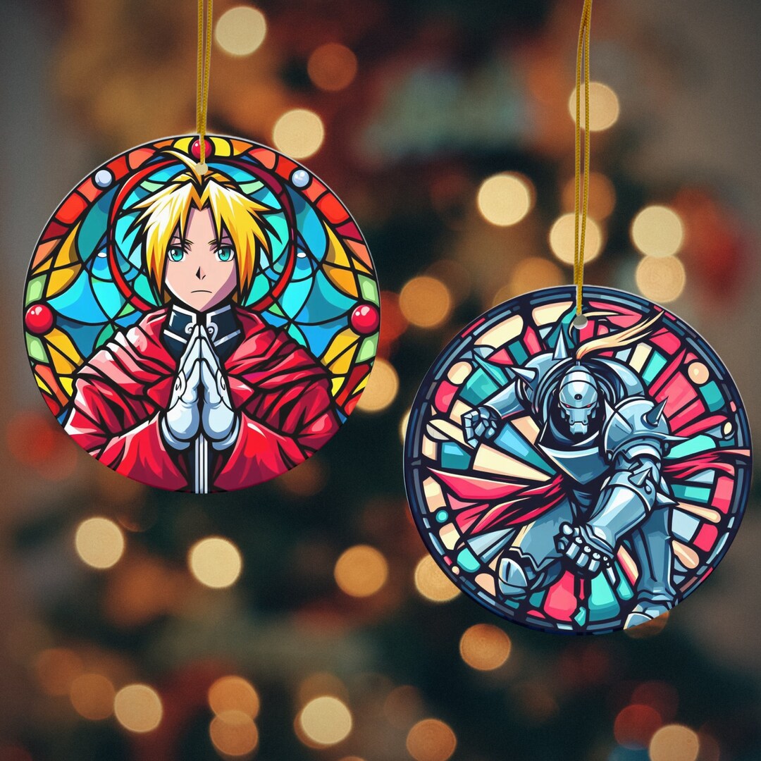 Alchemical Symphony: Anime-inspired Stained Glass Ornaments, Car ...