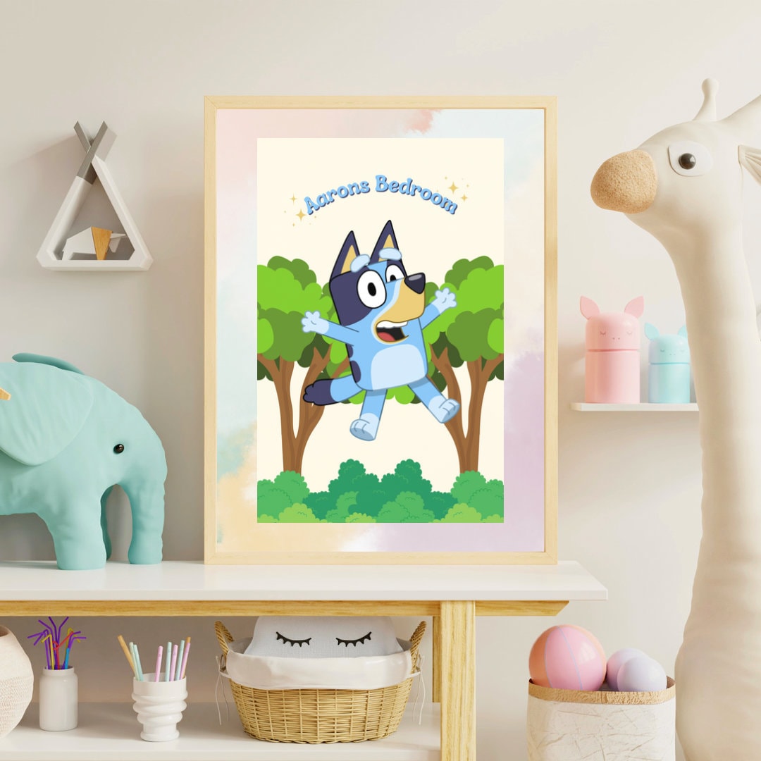 Bluey Wall Print Childrens Decor Kids Playroom Childrens - Etsy