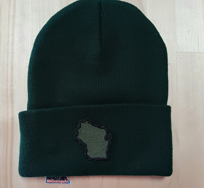 Wisconsin State Green Beanies Winter Beanies Team Hats - Etsy