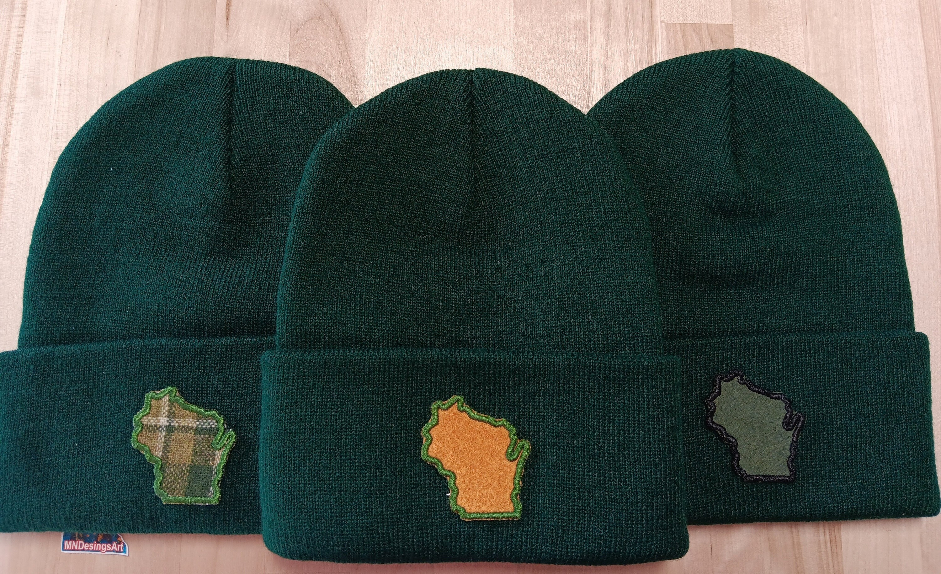 Wisconsin State Green Beanies Winter Beanies Team Hats - Etsy