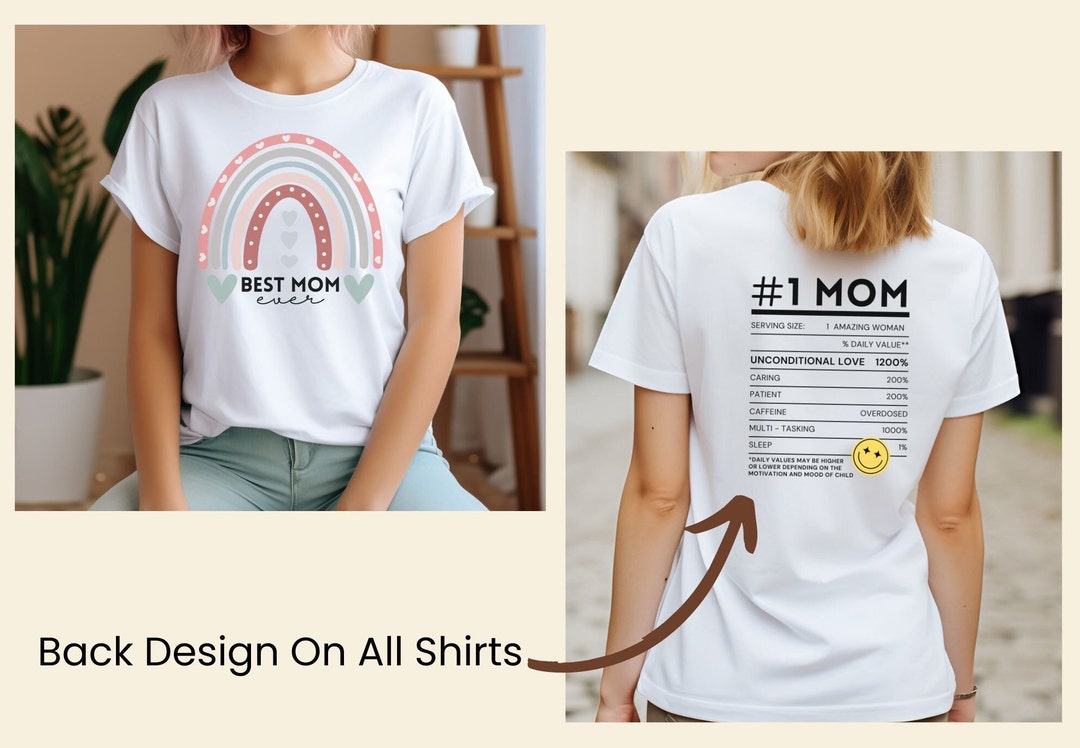 Retro Rainbow, Hearts Boho Shirt, Mom Shirt, Best Ever, Boho Mom ...