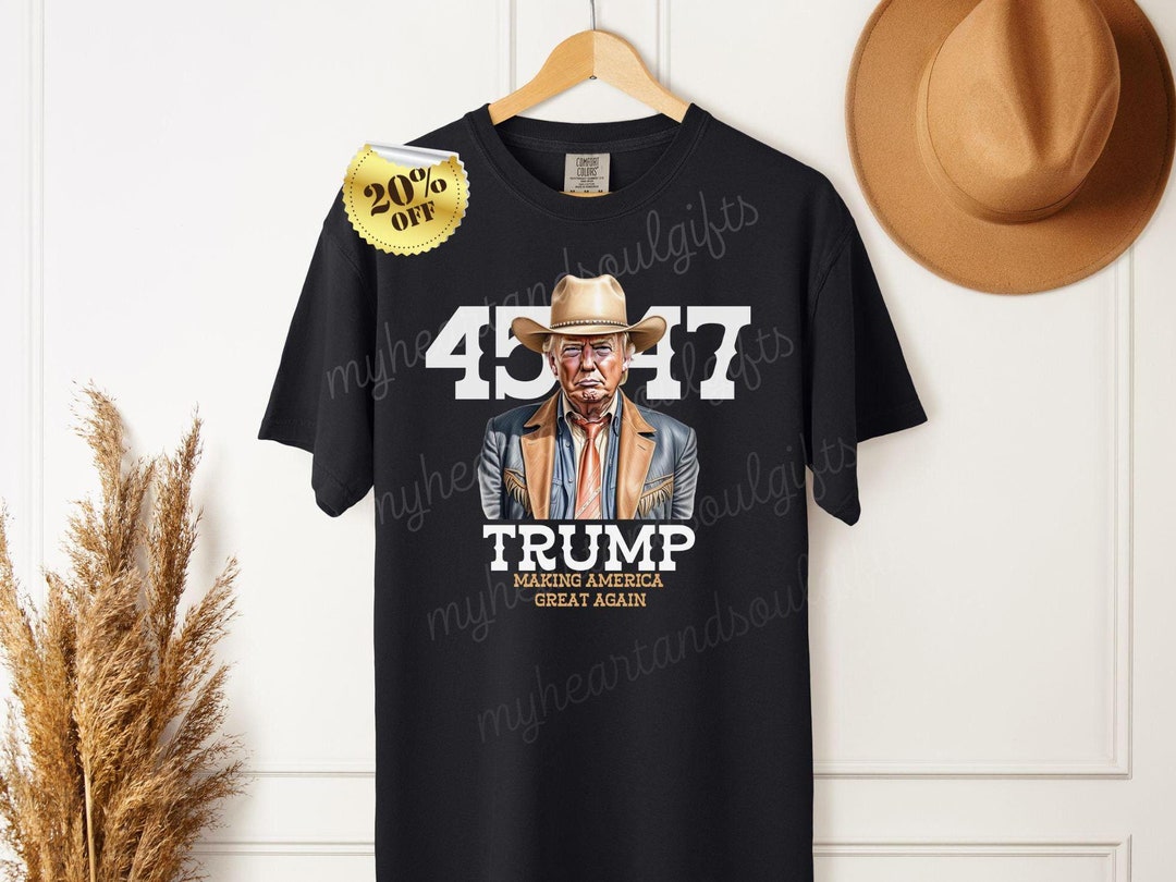 Cowboy Donald Trump T-shirt, Trump-for-president Trumps America Shirt ...