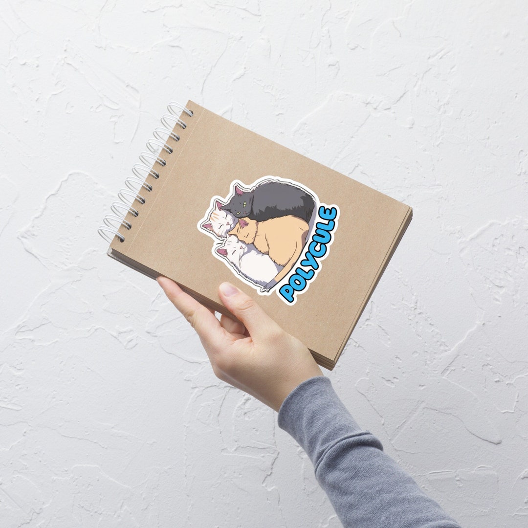 Polycule Cats Bubble-free Stickers, Cute Polyamory Polycule Stickers ...