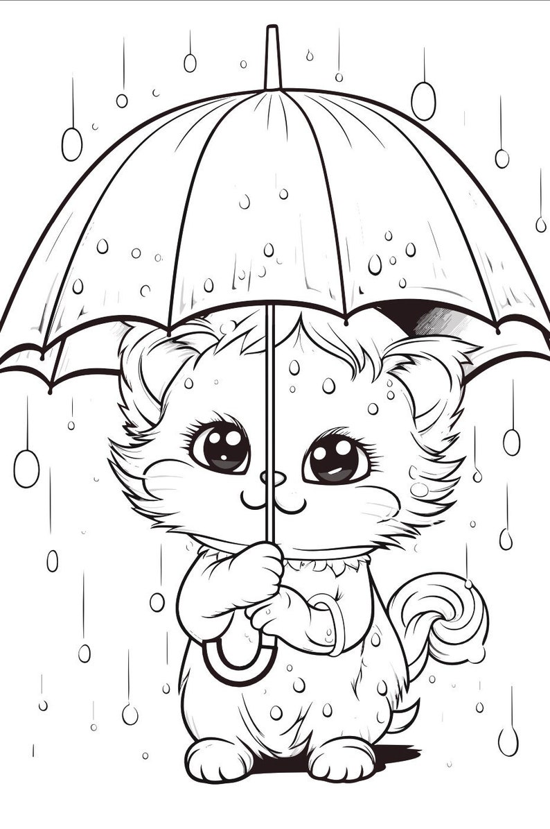 Poesjes kawaii kleurplaten schattig poesje om in te kleuren Kitties for ...