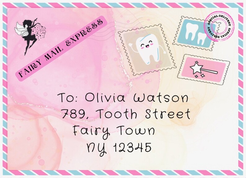 Printable Mini Tooth Fairy Letter, Printable Fairy Tooth Receipt Fairy ...