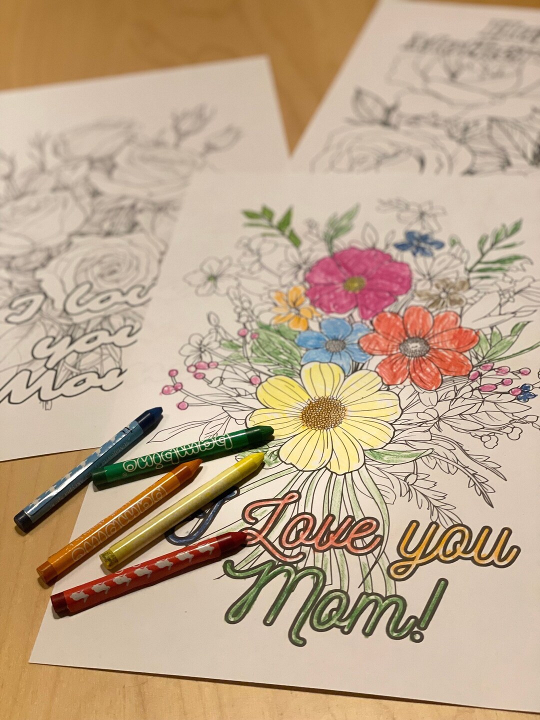 Gift for Mother Coloring Pages Printable, Gift for Mom, Coloring Pages ...