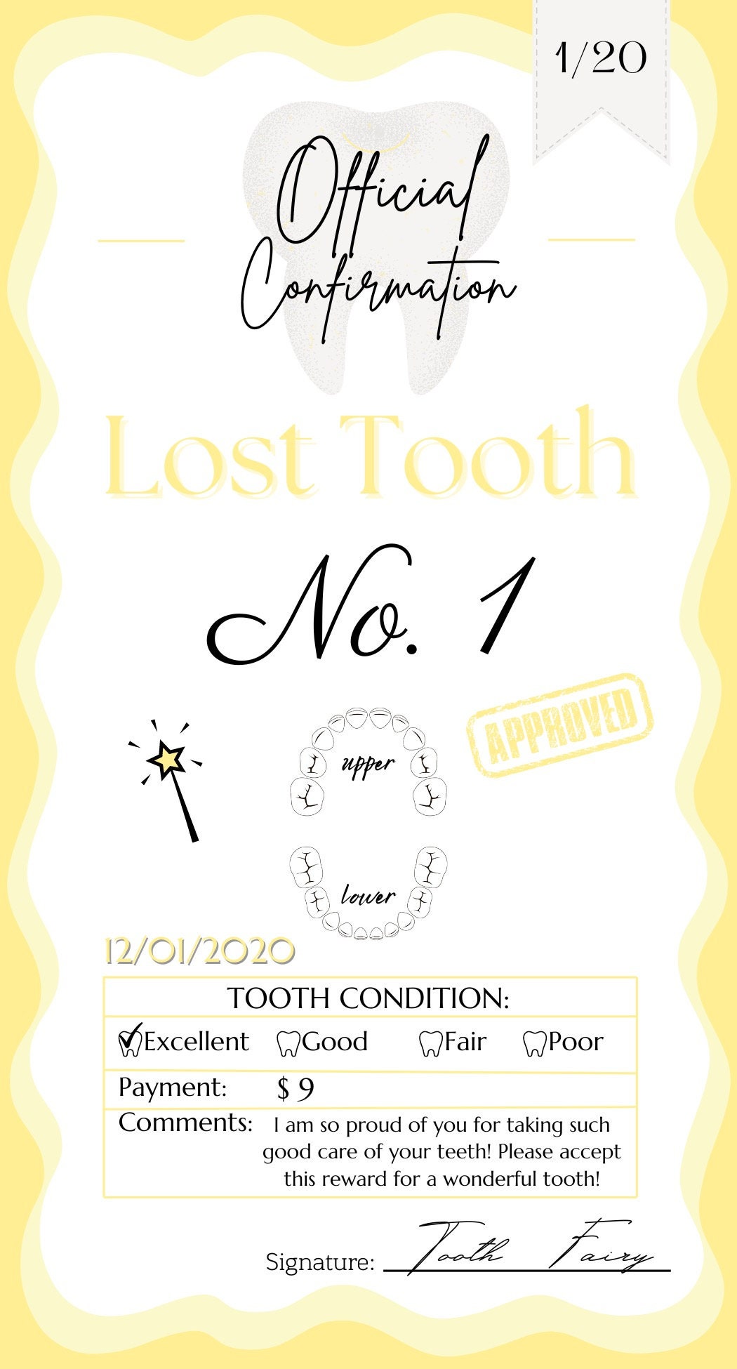 Tooth Fairy Collection Tokens Tooth Fairy Letter Printable Lost Tooth ...