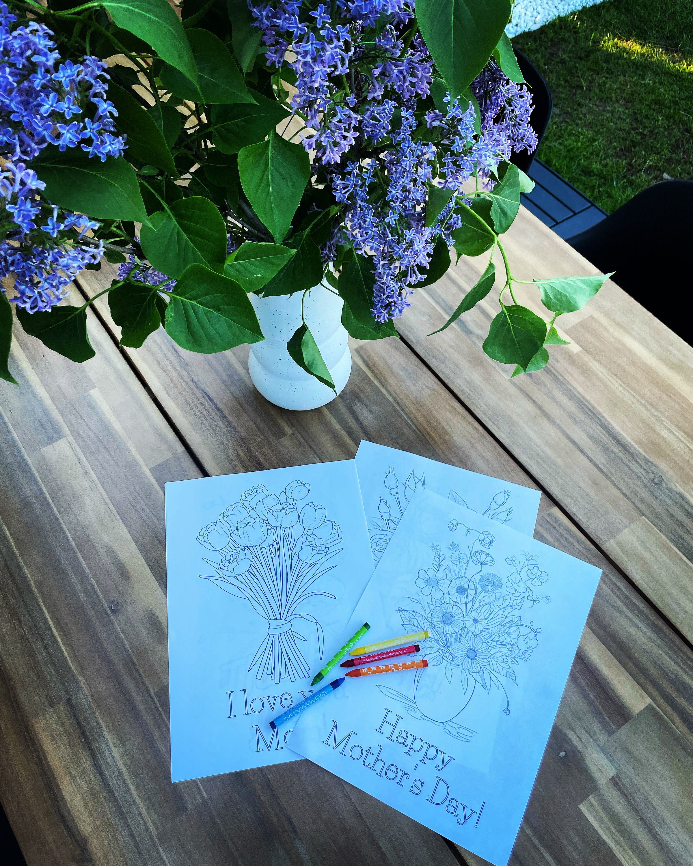 Gift for Mom, Coloring Pages for Kids Flowers Mother's Day Printable ...