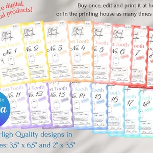 Tooth Fairy Collection Tokens Tooth Fairy Letter Printable Lost Tooth ...