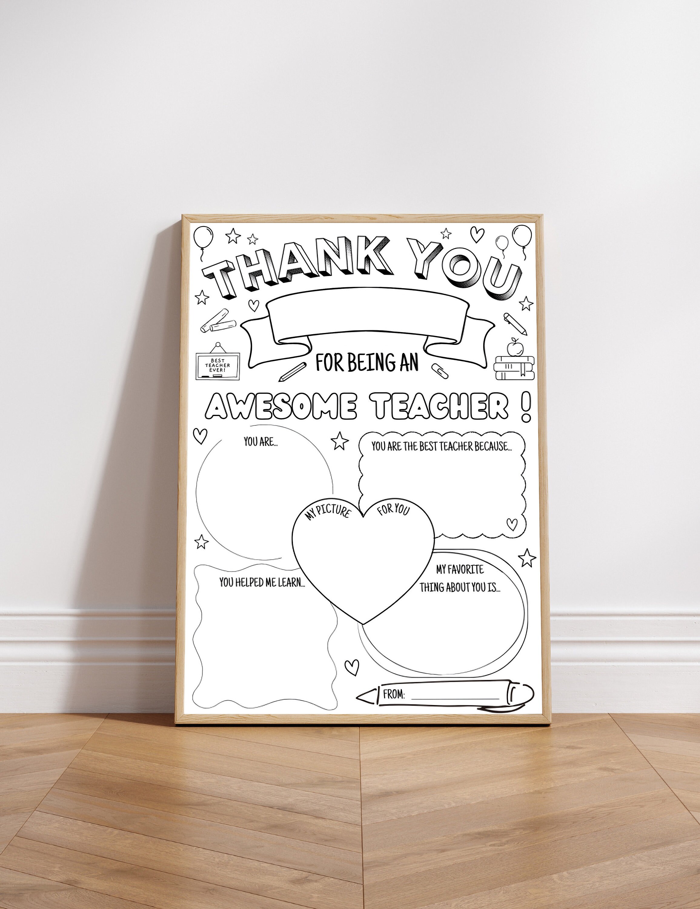 Teacher Appreciation Printable Teacher Appreciation Week Gift Thank You ...