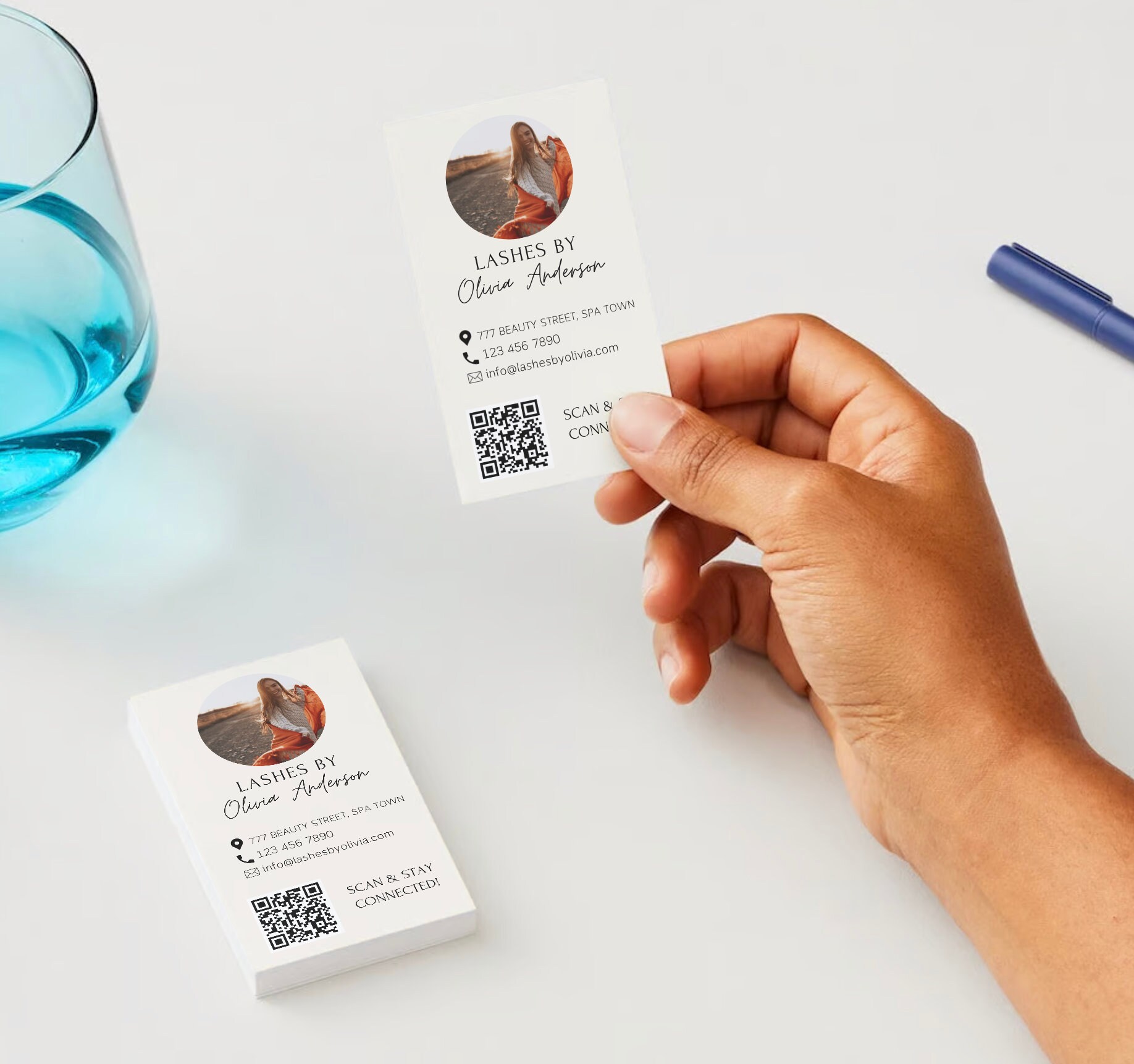 Professional Instagram Business Cards, DIY Business Card Template ...