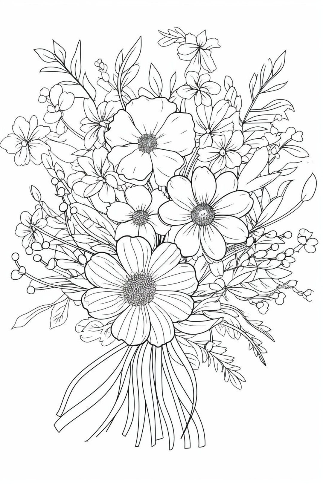 Mother's Day Gift Gift for Mother Coloring Pages 30 Flowers for Mom ...