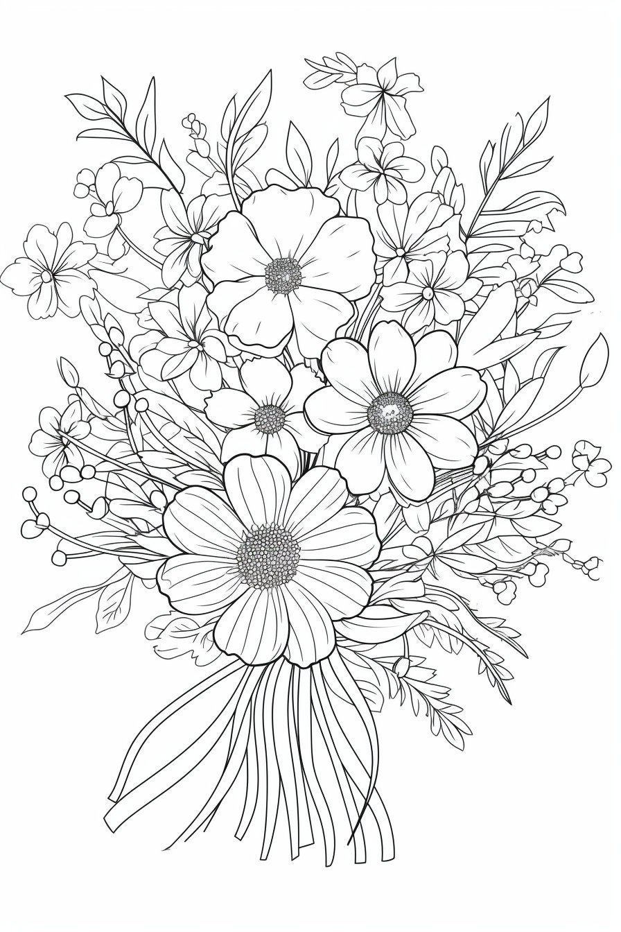 Mother's Day Gift Gift for Mother Coloring Pages 30 Flowers for Mom ...